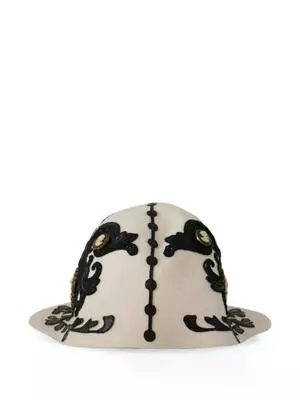 Dolce & Gabbana Embroidered Cameo-detail Hat