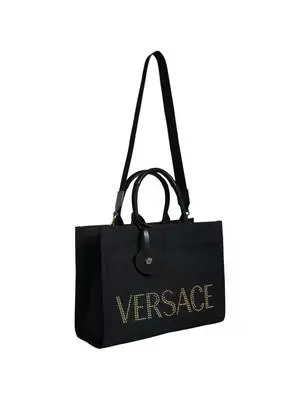 Versace Studded Logo Tote Bag