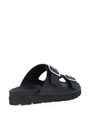 Prada Logo Buckle Fastening Sandals