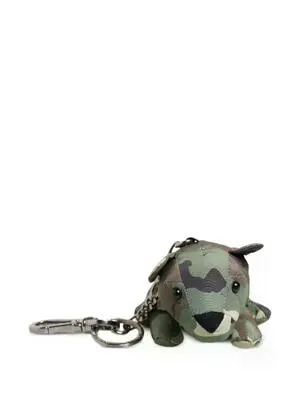 Dolce & Gabbana Camouflage Dog Keychain - Green