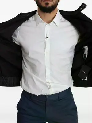 Dolce & Gabbana Paneled Leather Bomber Jacket