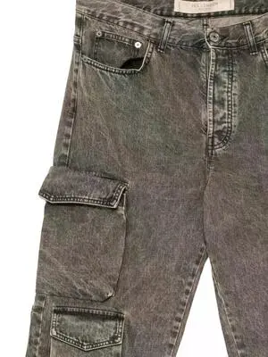 YES LONDON Acid Wash Cargo Pants