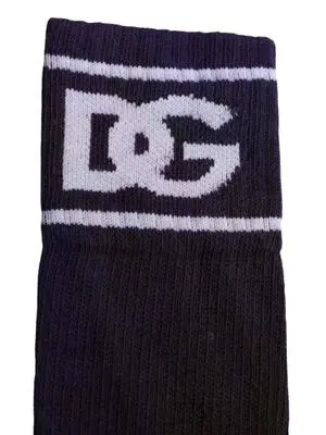 Dolce & Gabbana Dg Logo Ribbed Knee-high Socks