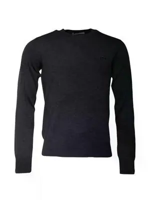 Dolce & Gabbana Logo Plaque Crew Neck Sweater