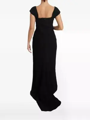Dolce & Gabbana Crepe Boat Neck Cap Sleeve Dress