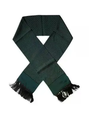 Dolce & Gabbana Geometric-pattern Fringed Scarf - Green