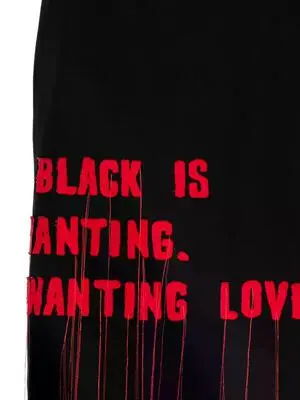 Yohji Yamamoto Pegtop Skirt With Embroidered Slogan