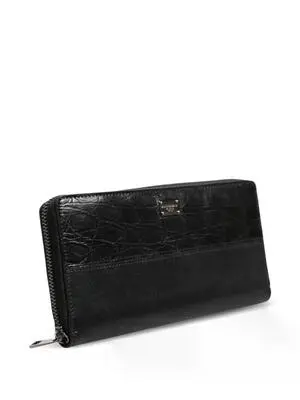 Dolce & Gabbana Croc-effect Logo-plaque Wallet