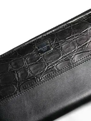 Dolce & Gabbana Croc-effect Logo-plaque Wallet