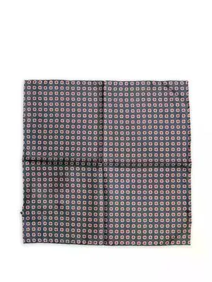 Dolce & Gabbana Patterned Silk Pocket Square - Blue