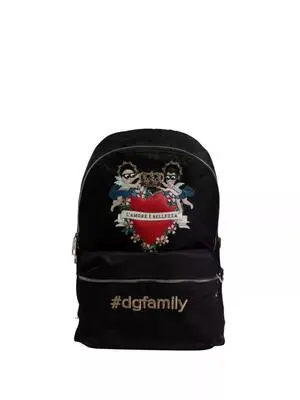 Dolce & Gabbana Cherub Heart Embroidered Backpack