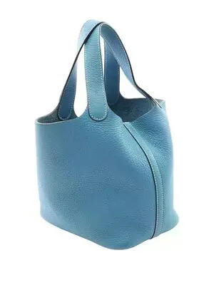 Hermès Clemence Picotin 18 Handbag - Blue