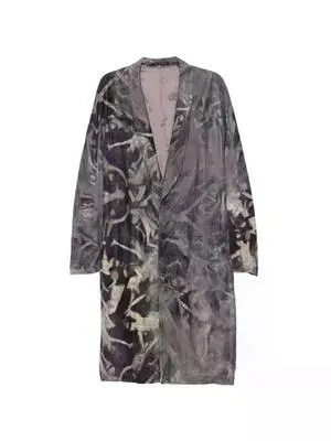 Yohji Yamamoto Graphic Print Long Sleeve Coat