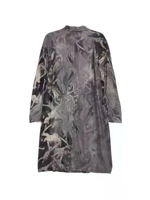 Yohji Yamamoto Graphic Print Long Sleeve Coat