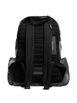 Dolce & Gabbana Camouflage Print Logo Plaque Backpack