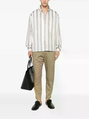 LOW BRAND D-ring Detail Pleated Trousers