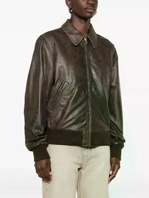 R13 Boyfriend Distressed Leather Jacket