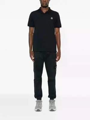Stone Island Logo-patch Polo Shirt - Blue