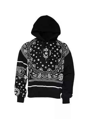 Dolce & Gabbana Bandana Print Drawstring Hoodie