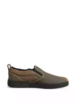 Dolce & Gabbana Distressed Denim Slip-on Sneakers