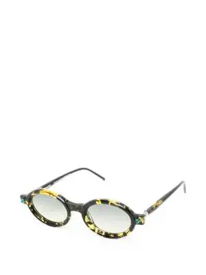 KUBORAUM Tortoiseshell Effect Oval Frame Sunglasses
