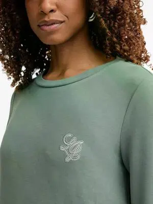 Liu Jo Logo Embellished Crew Neck Sweatshirt