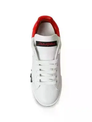 Dolce & Gabbana Logo Print Lace Up Sneakers