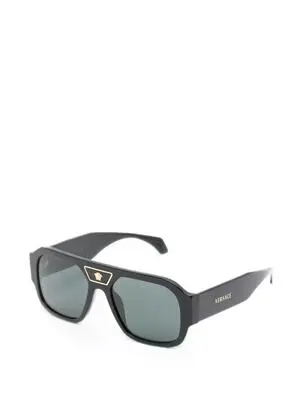 Versace Medusa Plaque Rectangle Frame Sunglasses