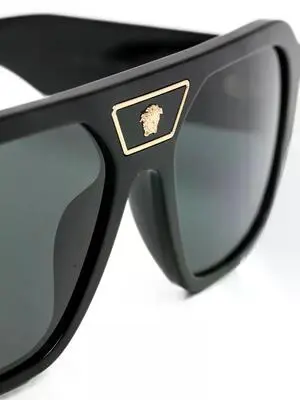 Versace Medusa Plaque Rectangle Frame Sunglasses