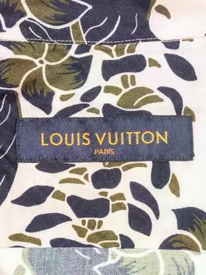 LOUIS VUITTON 2010s Leaf-print Short-sleeve Shirt - Pink