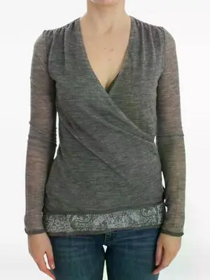 Ermanno Scervino Paisley Hem Wrap Top