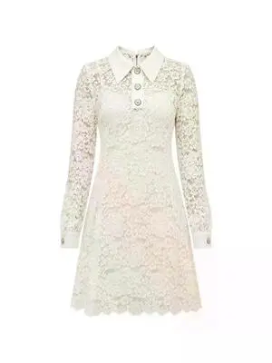 Dolce & Gabbana Floral-lace Collared Mini Dress