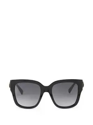 Kurt Geiger Eagle-plaque Square Frame Sunglasses - Black