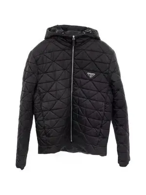 Prada Re-nylon Hooded Quilted Jacket