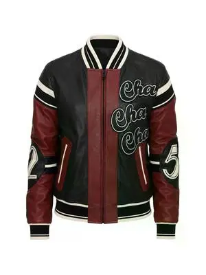 Dolce & Gabbana Color-blocked Leather Bomber Jacket