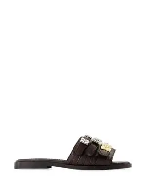 GANNI Sue Triple Buckle-strap Mules