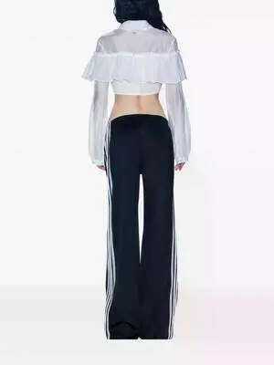 ANIYE BY Sheer Ruffle Cropped Shirt