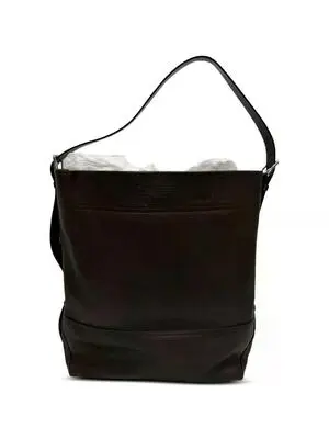 LEMAIRE Belted Leather Tote Bag - Brown