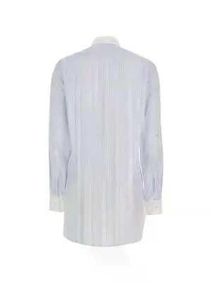 THE ROW Striped Contrast Detail Shirt