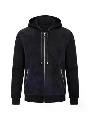 Dolce & Gabbana Suede Panelled Zip-up Hoodie