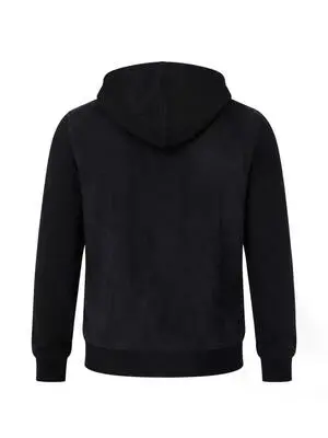 Dolce & Gabbana Suede Panelled Zip-up Hoodie