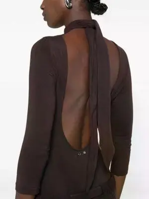 Attico Belted Open-back Maxi Dress