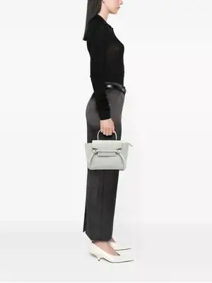 Celine Nano Grained Calfskin Belt Bag Satchel - Grey