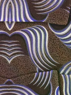 PIERRE-LOUIS MASCIA Abstract-print Frayed-edge Scarf - Brown