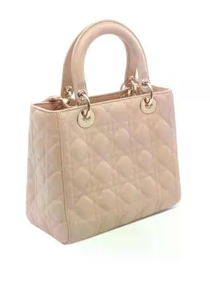 Dior Lambskin Cannage Lady Satchel - Pink