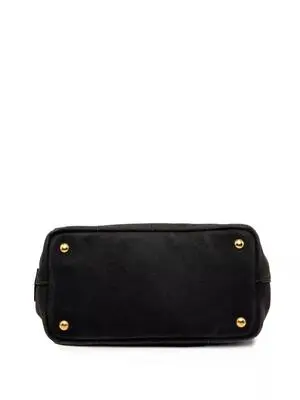 Prada Small Canapa Logo Satchel - Black