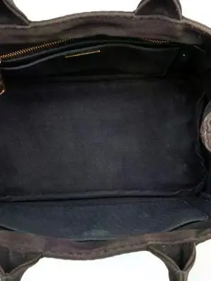 Prada Small Canapa Logo Satchel - Black
