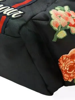 Gucci Techno Canvas Backpack With Embroidery