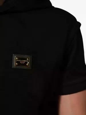 Dolce & Gabbana Sleeveless Logo Plaque Hoodie