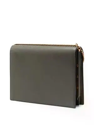 Saint Laurent Suede And Calfskin Cassandra Clasp Shoulder Bag - Brown